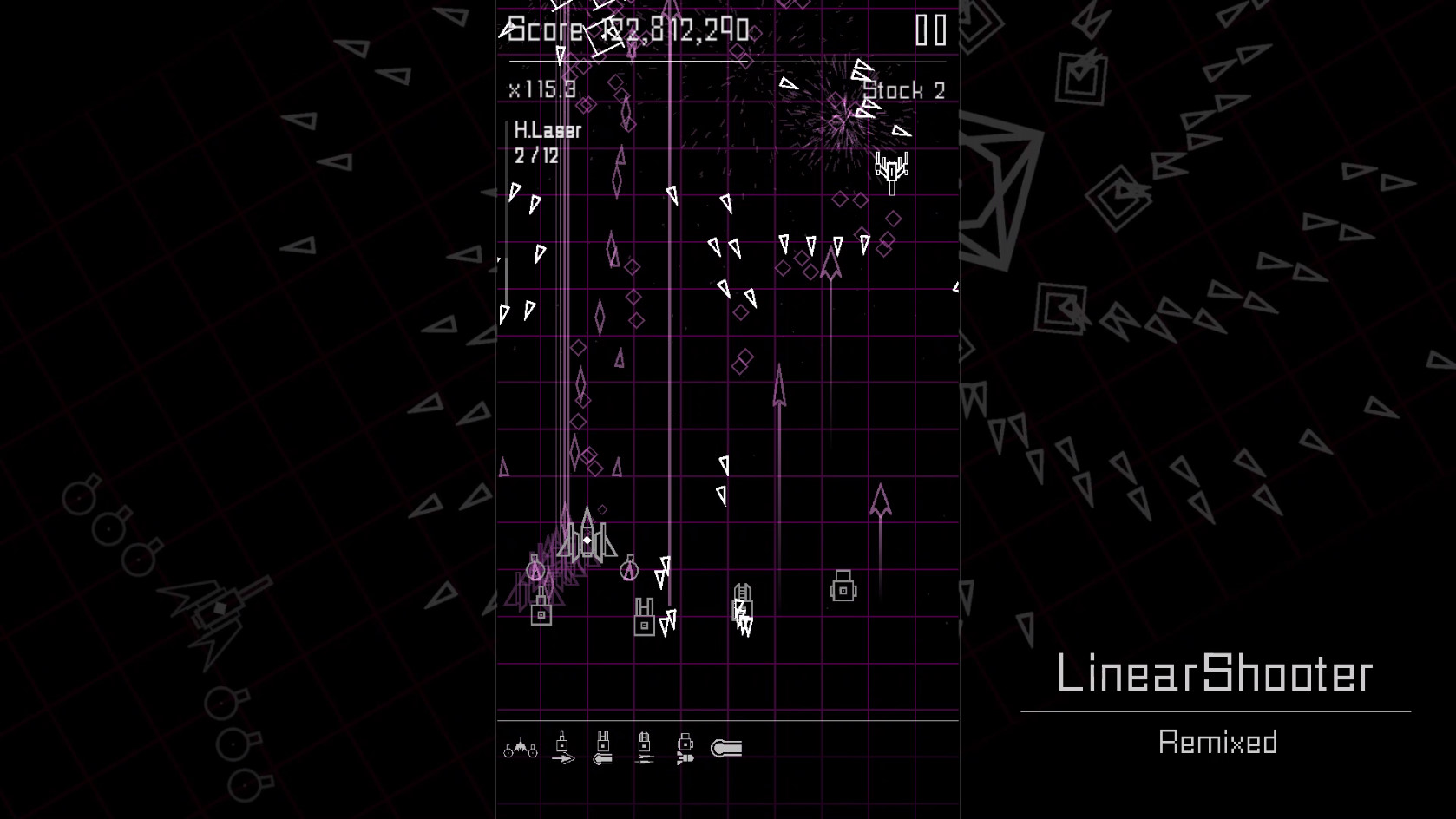 【LinearShooter Remixed】難易度Normal：Type-Bでノーコンティニュークリア！ : あの空へ紡ぐ写本
