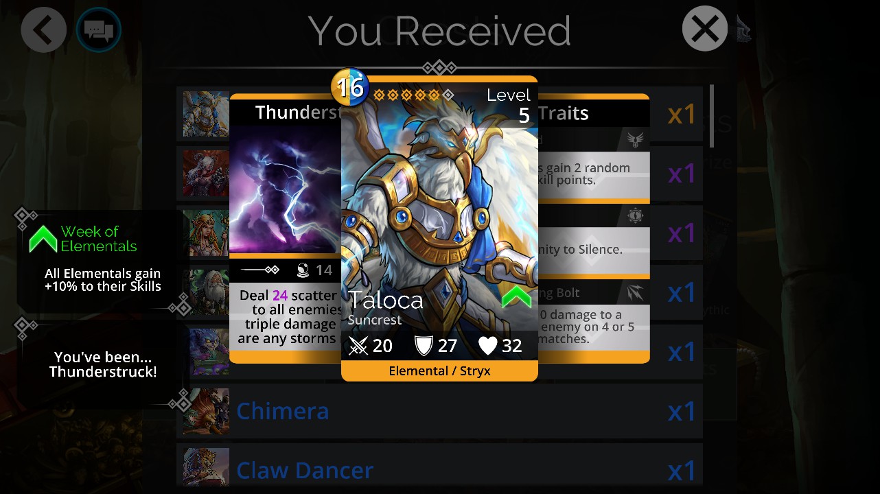 Gems of War：毎時ボーナス600Gold突破！etc… : あの空へ紡ぐ写本