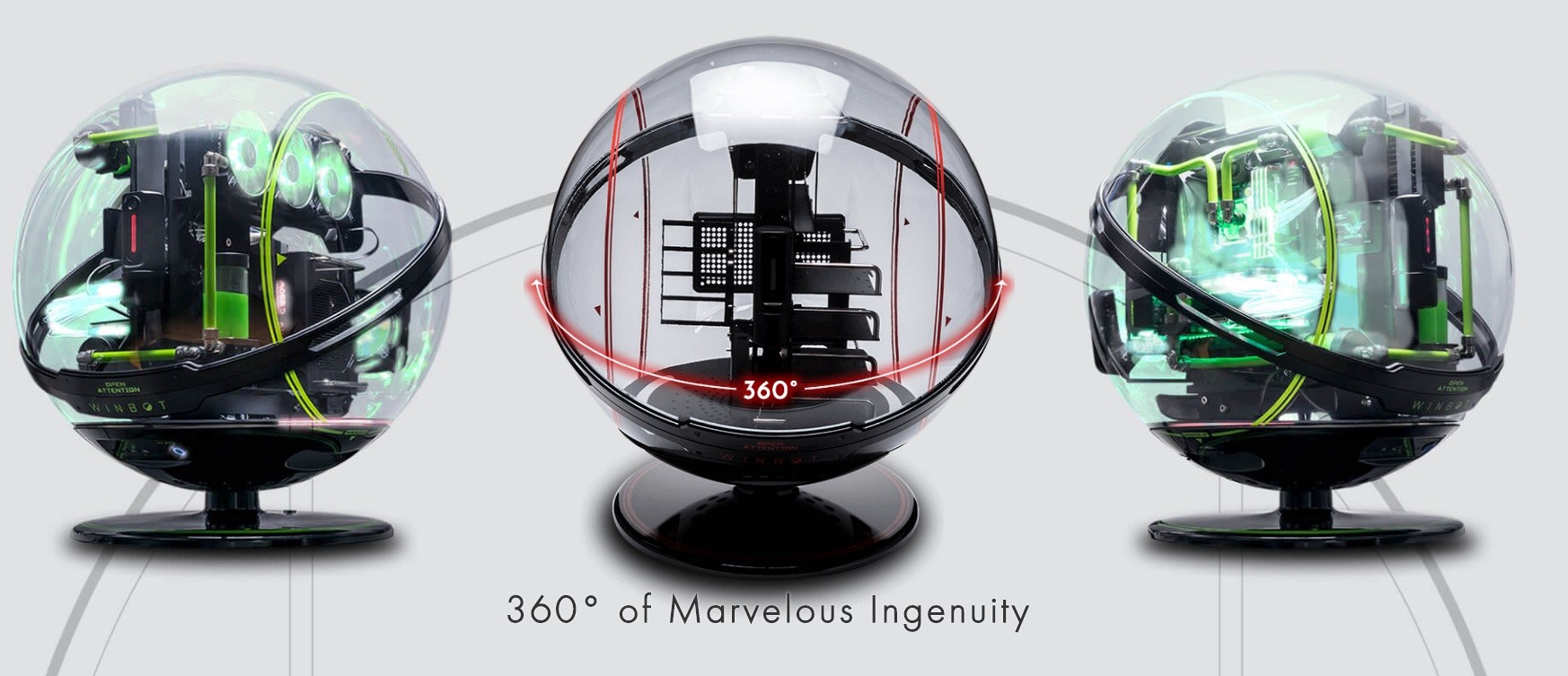 In Win、球体デザインのPCケース「WINBOT」。CES 2018開幕を祝し数量限定販売（3500ドル、ただし在庫切れ） : PCパーツまとめ