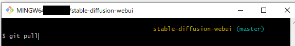 [git]Stable Diffusion web UIの更新 : Stable Diffusion web UIの自分用メモ