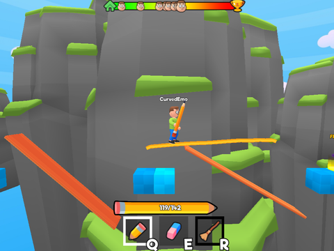 線を描いて進むオンライン横スクロールアクション『Draw my Path Obby』| フリーゲーム探訪録