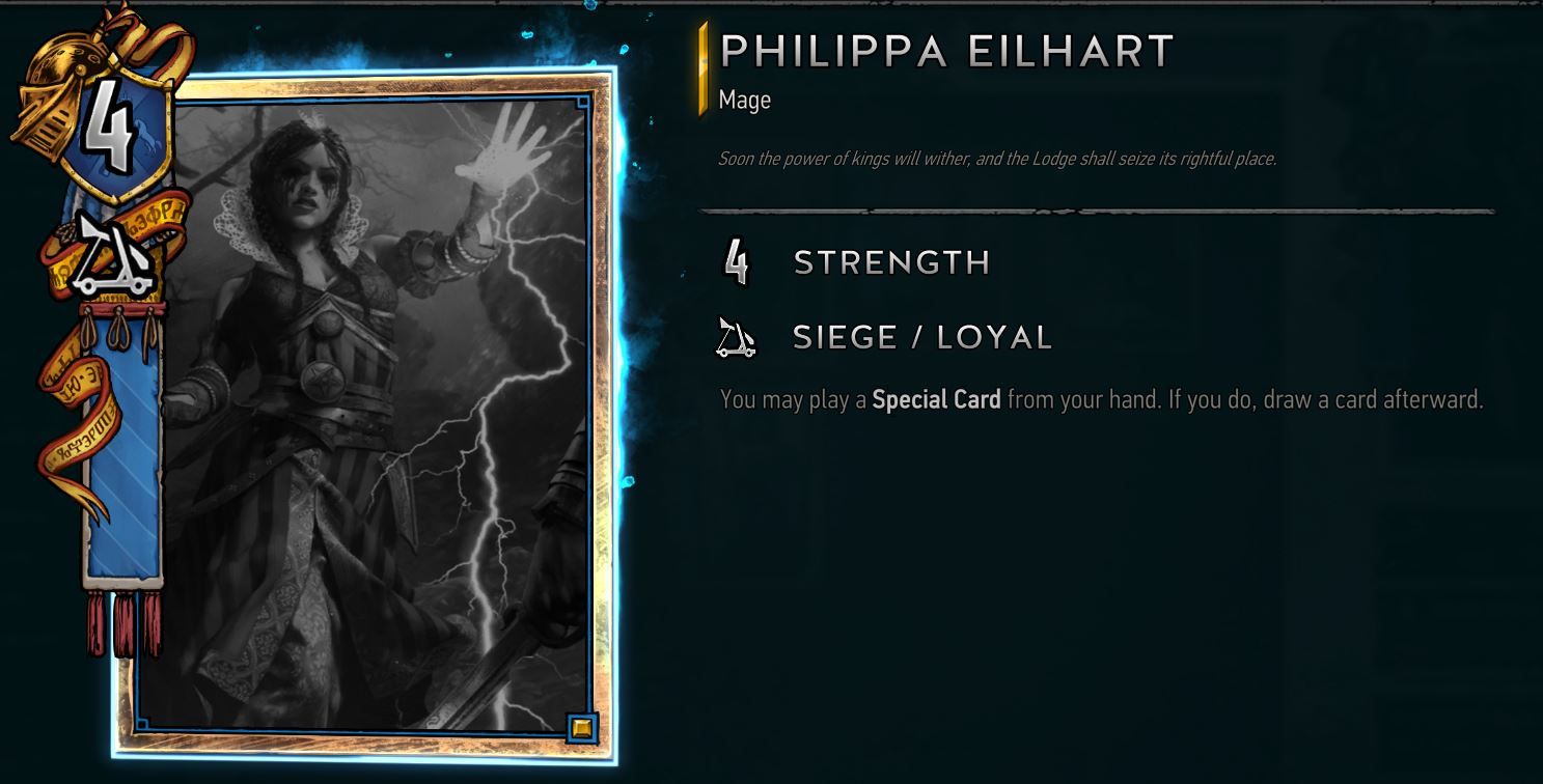 《PHILIPPA EILHART》 : GWENT®: The Witcher Card Game（グウェント） 日本語解説
