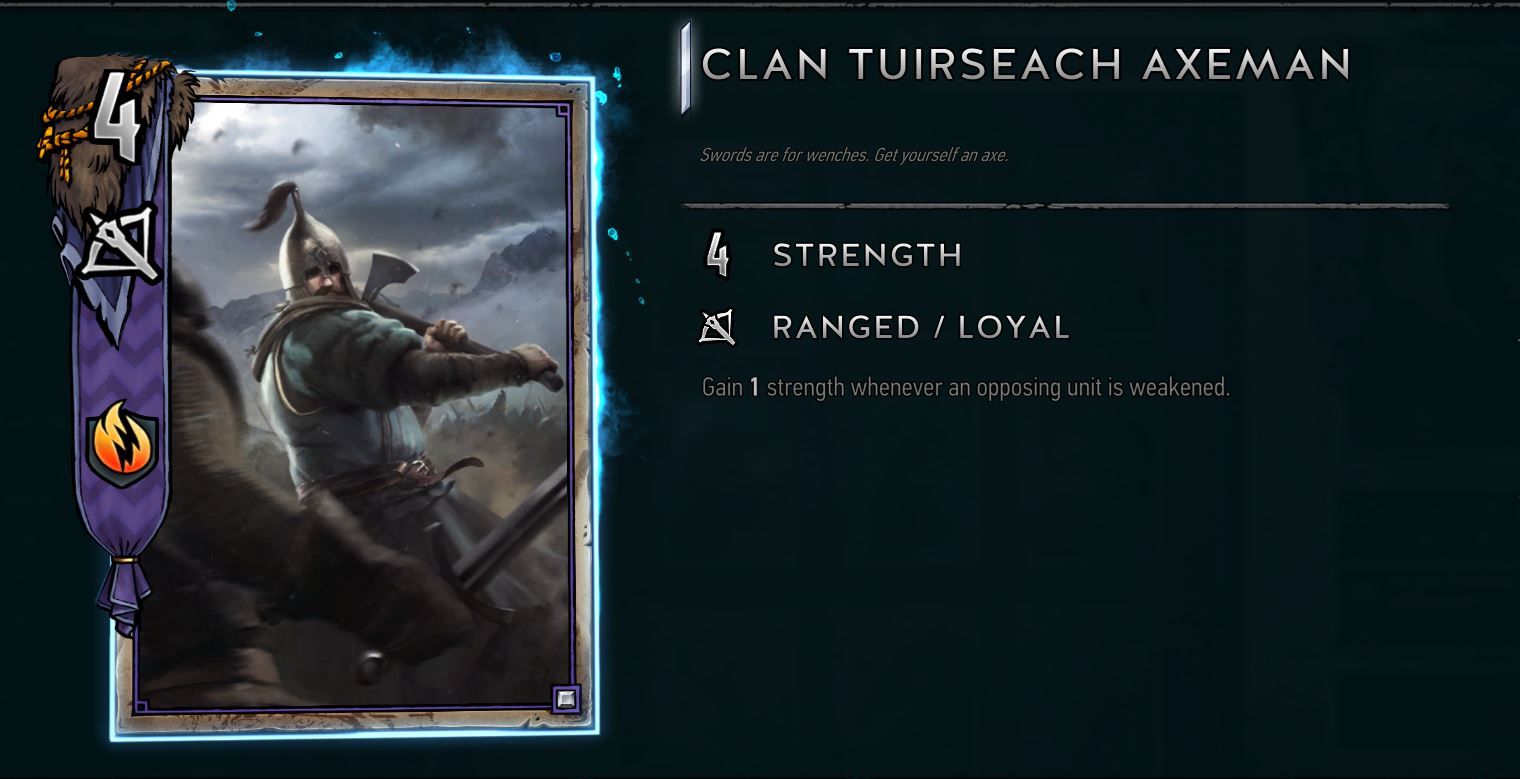 《CLAN TUIRSEACH AXEMAN》 : GWENT®: The Witcher Card Game（グウェント） 日本語解説