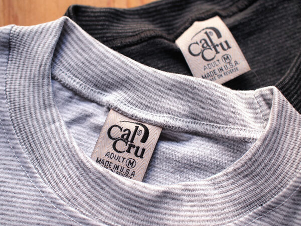 【Cal Cru / カルクルー】Micro-Stripe T-Shirt "Made in U.S.A.". カリフォルニア生まれの生粋の ...