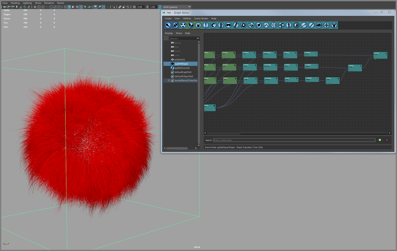 Yeti hair 基礎 ~Groom(毛の流れの制御）~ : CG箱
