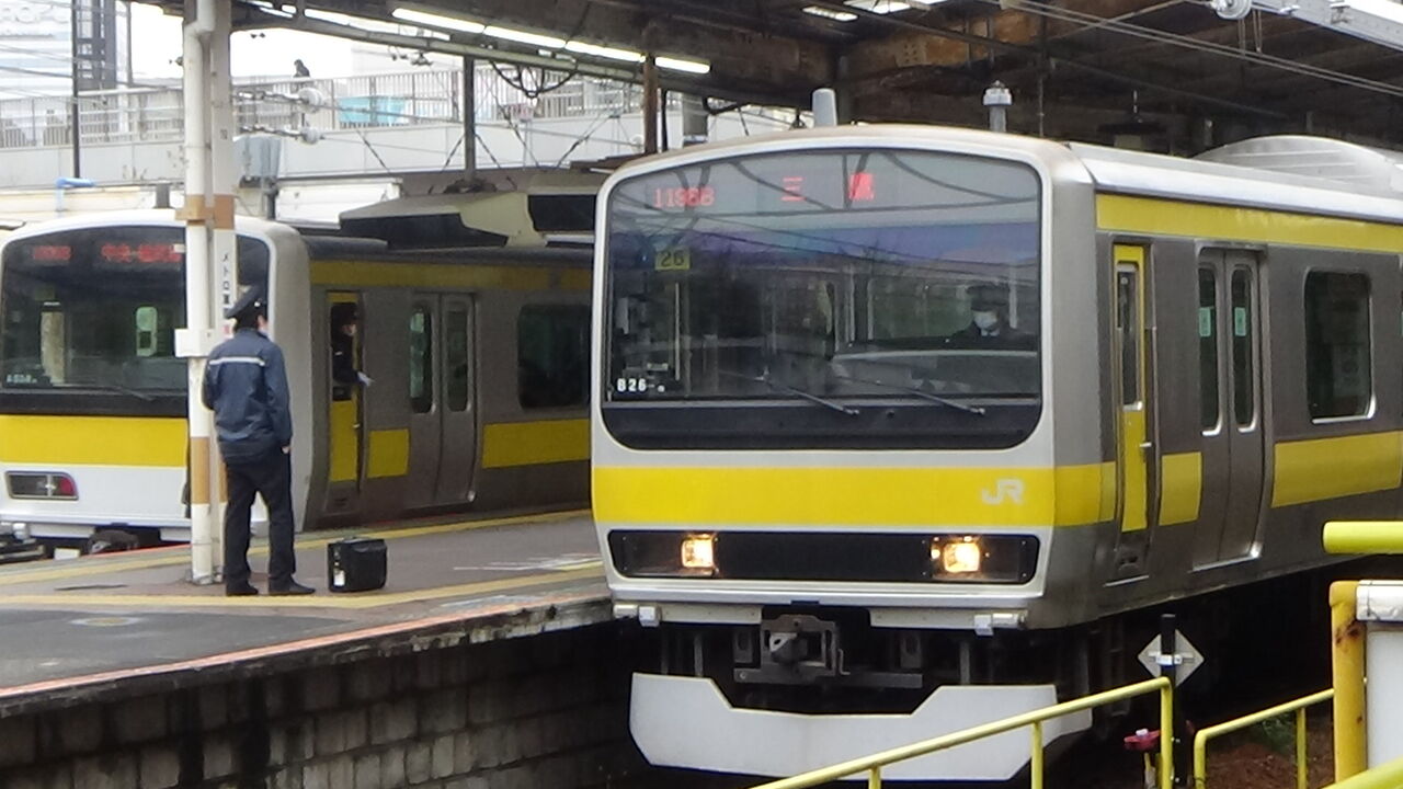 幕・電光掲示板・出発時機表示器等 : 中央・総武線E231系0番台・500番台LED幕