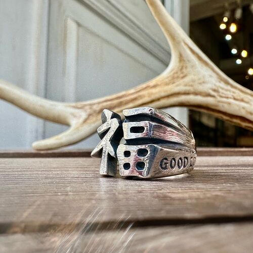mollive HeavyOZ / GOOD LUCK FUKU RING SV : CHARCOAL*GREEN mollive HeavyOZ / GOOD LUCK FUKU RING SV : CHARCOAL*GREEN