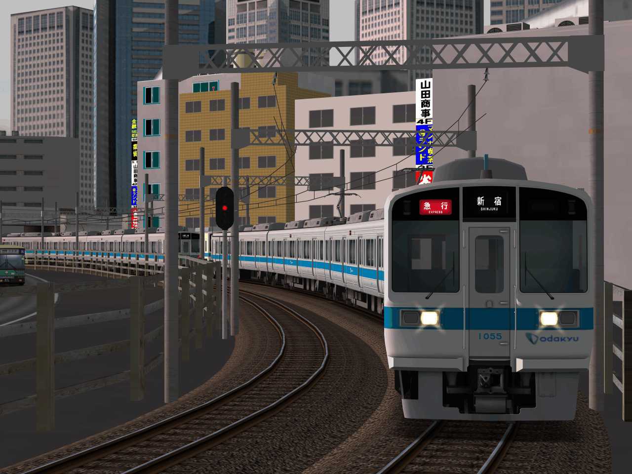railsim2 高架線路 – 高架二面四線駅 – PLNF