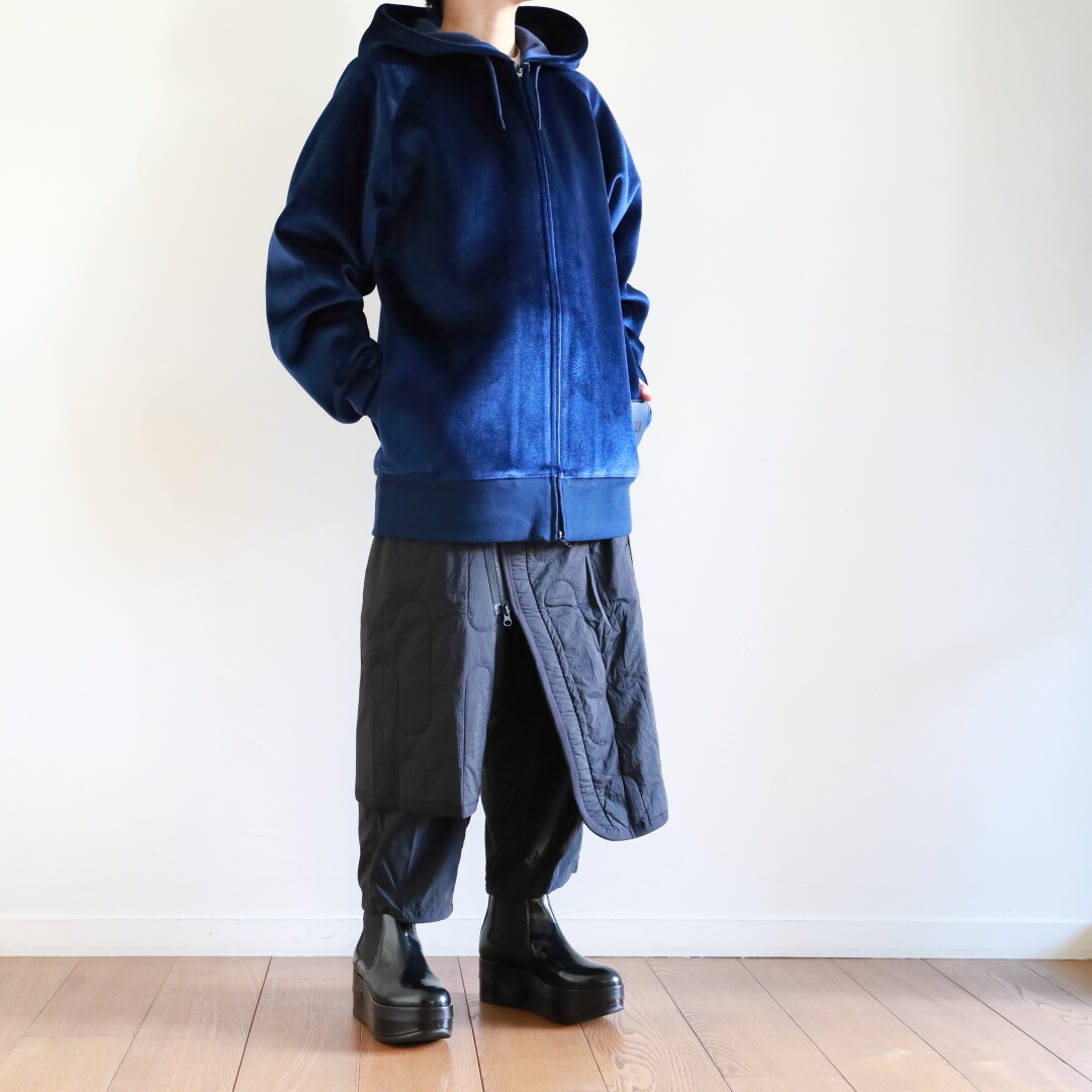 Y-3 ~ ブルーベルベットのパーカー : CLOSET Y-3 ~ ブルーベルベットのパーカー : CLOSET