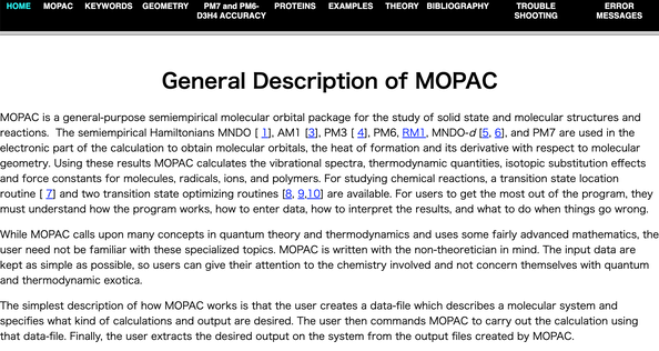MOPAC2016がオープンソース化！！無料で利用可能に : PC CHEM BASICS.COM