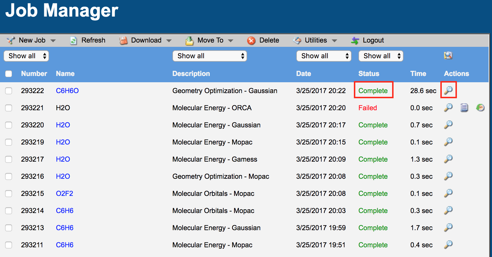 開いて5秒で計算化学！！WebMO！！ : PC CHEM BASICS.COM