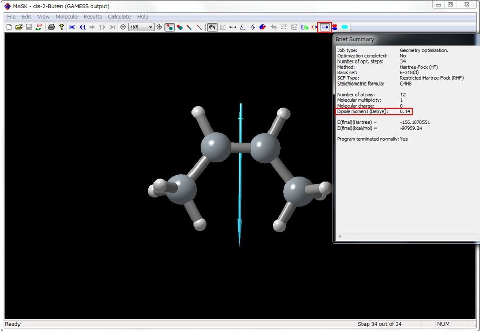 双極子モーメントを計算してみよう : PC CHEM BASICS.COM