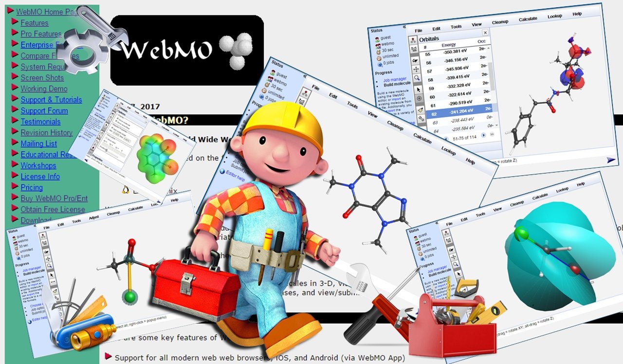 WebMOを分子描画ソフトとして利用する方法 : PC CHEM BASICS.COM