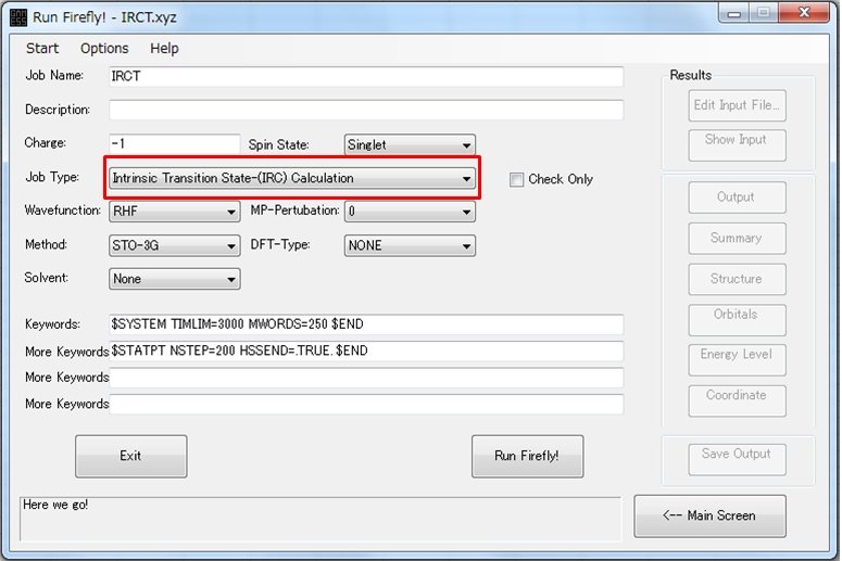 MoCalc2012を活用しよう〜IRC計算編～ : PC CHEM BASICS.COM