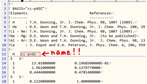 外部基底関数を使ってみよう : PC CHEM BASICS.COM