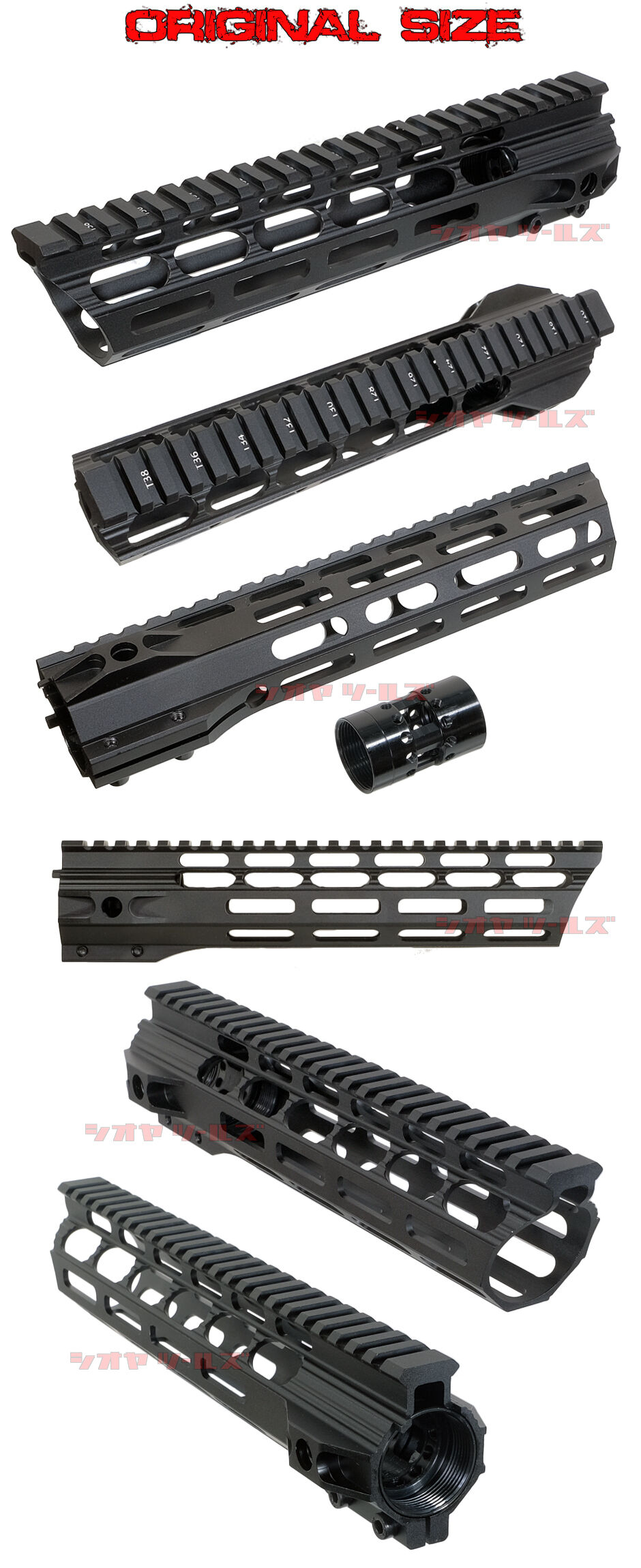 M4用 FIREFIELD FRINGEタイプ アルミ 10インチ HANDGUARD M-LOK(ハンドガード RAS 10inch 取付 ...