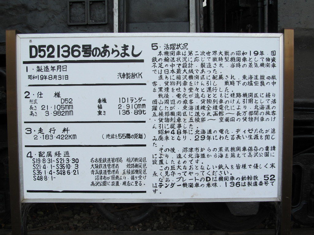 沼津 D52 136号機 : 相模原D52保存会の活動日誌