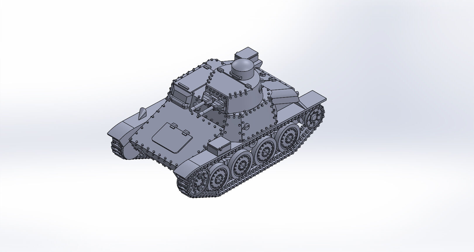 DAMEYA＠1/144:1/144 スウェーデン軍豆戦車 Strv m/37テスト出力