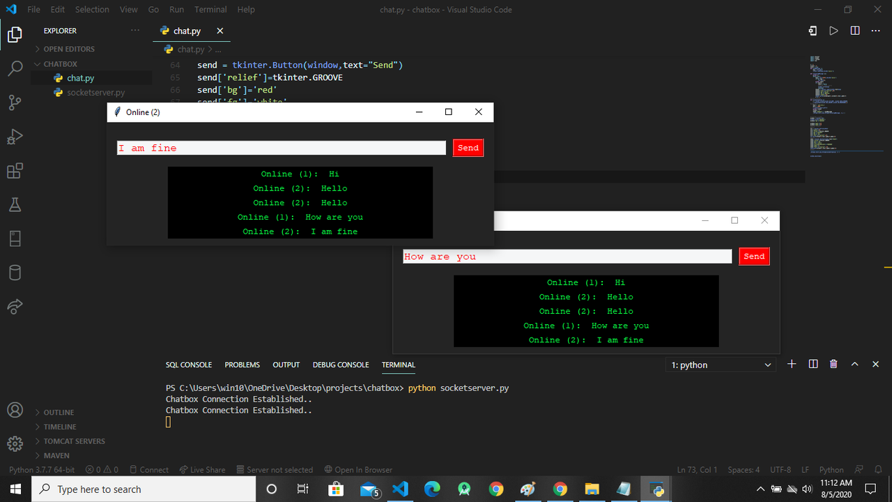 GUI Pythonチャットボックスを構築するための5つのヒント : pythonblog