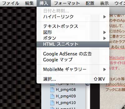 iWeb+MobileMeにサイト内検索は貼れない？ : ミーハーのこだわり