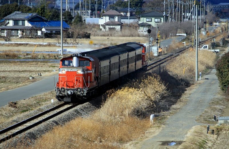1/16 八高線DD51PPの旧客訓練運転 ① 丹荘～児玉間 : 電気屋の鉄道資料館