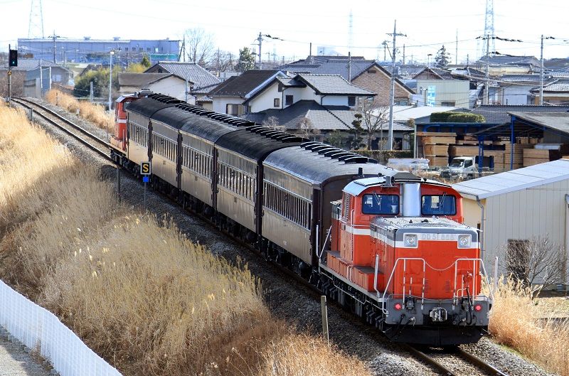 1/16 八高線DD51PPの旧客訓練運転 ① 丹荘～児玉間 : 電気屋の鉄道資料館