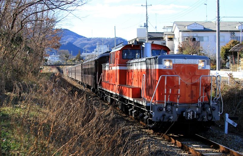 1/16 八高線DD51PPの旧客訓練運転 ② 返しの寄居手前 : 電気屋の鉄道資料館