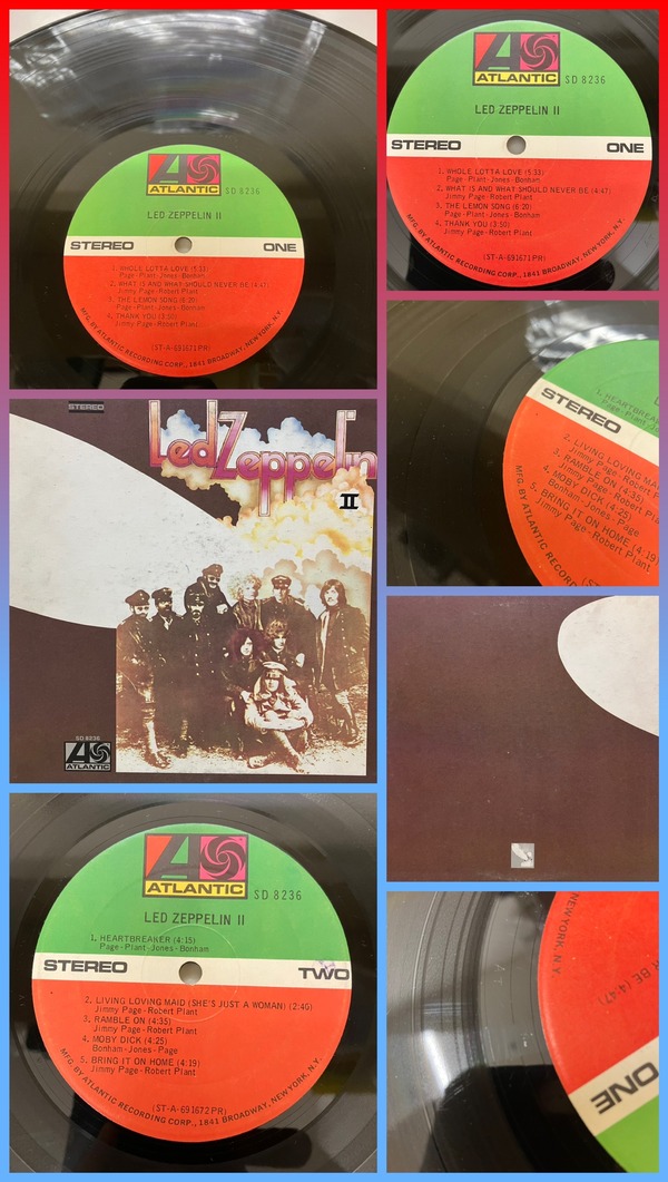 【⭐中古新入荷情報⭐】LED ZEPPELIN II RLカット MAT:A/A PRプレス 7mmデッドワックス入荷しました ...