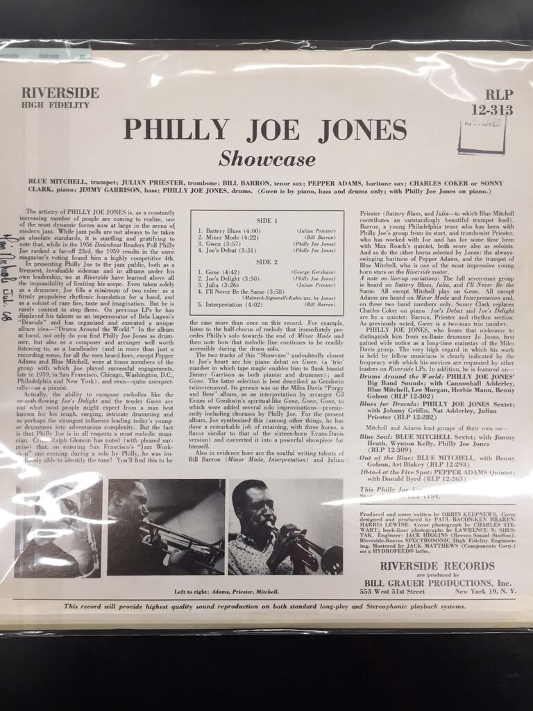 【JAZZ中古新入荷】PHILLY JOE JONES名盤🥁『SHOWCASE』オリジナル盤入荷しております : ディスクユニオン吉祥寺店