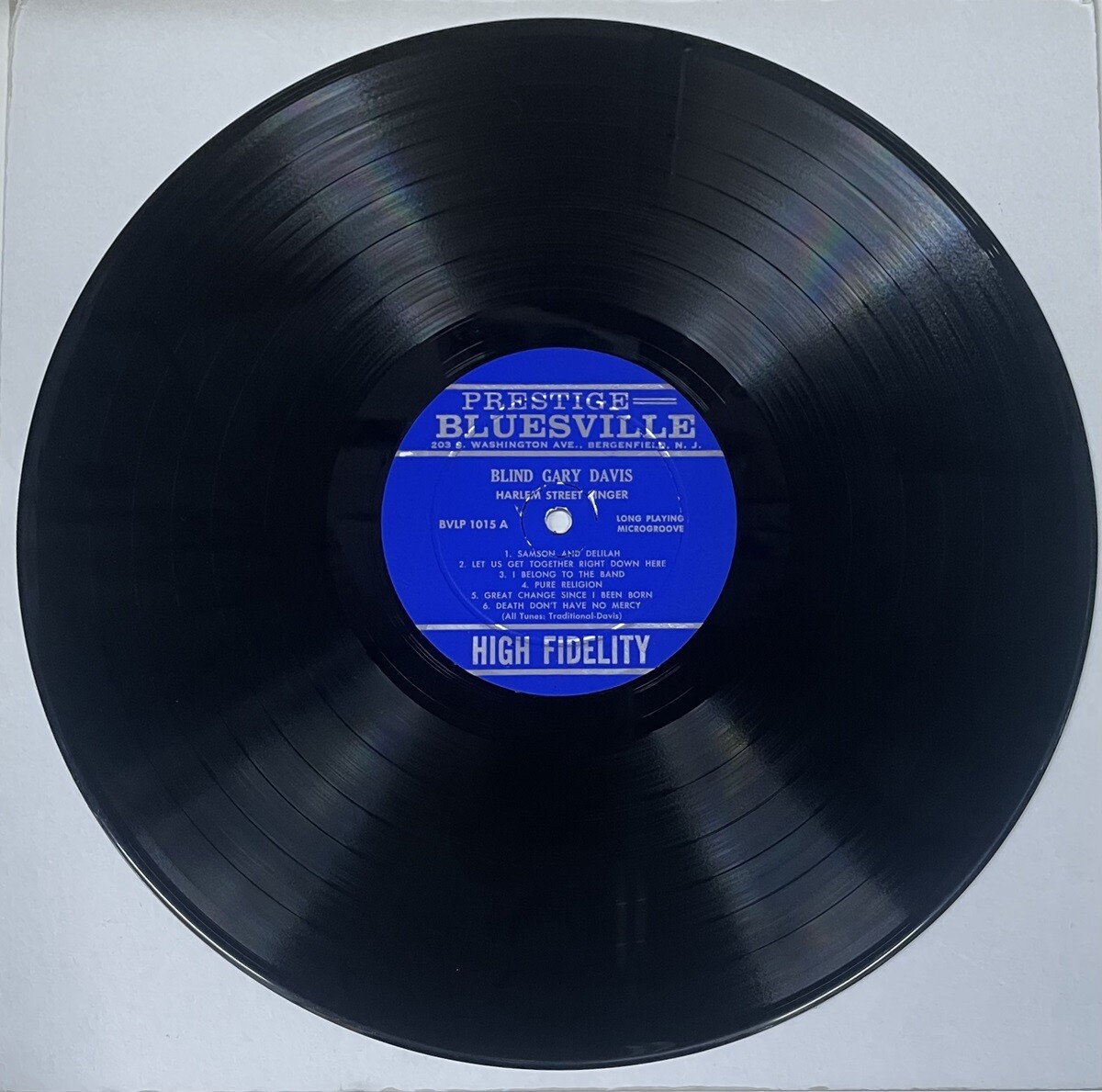 【中古/BLUES】BLIND GARY DAVIS / HARLEM STREET SINGER(BVLP 1015) BLUESVILLE ...