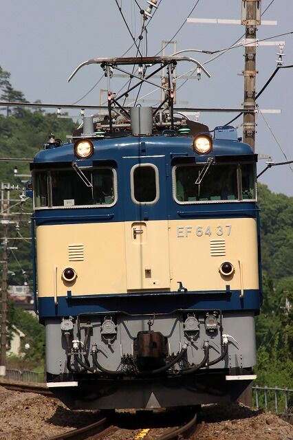 写メ鉄:EF6437単機回送（裏高尾）