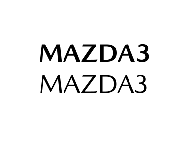 新型Mazda3の「フォント」をよくみてみる : K-BLOG