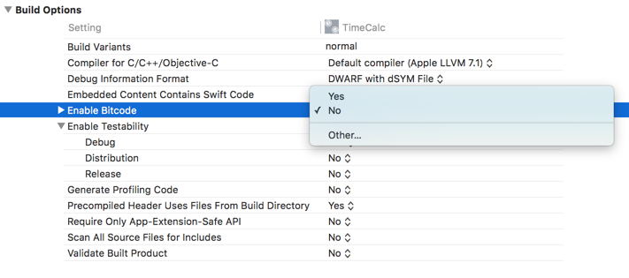 -fembed-bitcode is not supported on versions of iOS prior to 6.0 : 永遠日誌