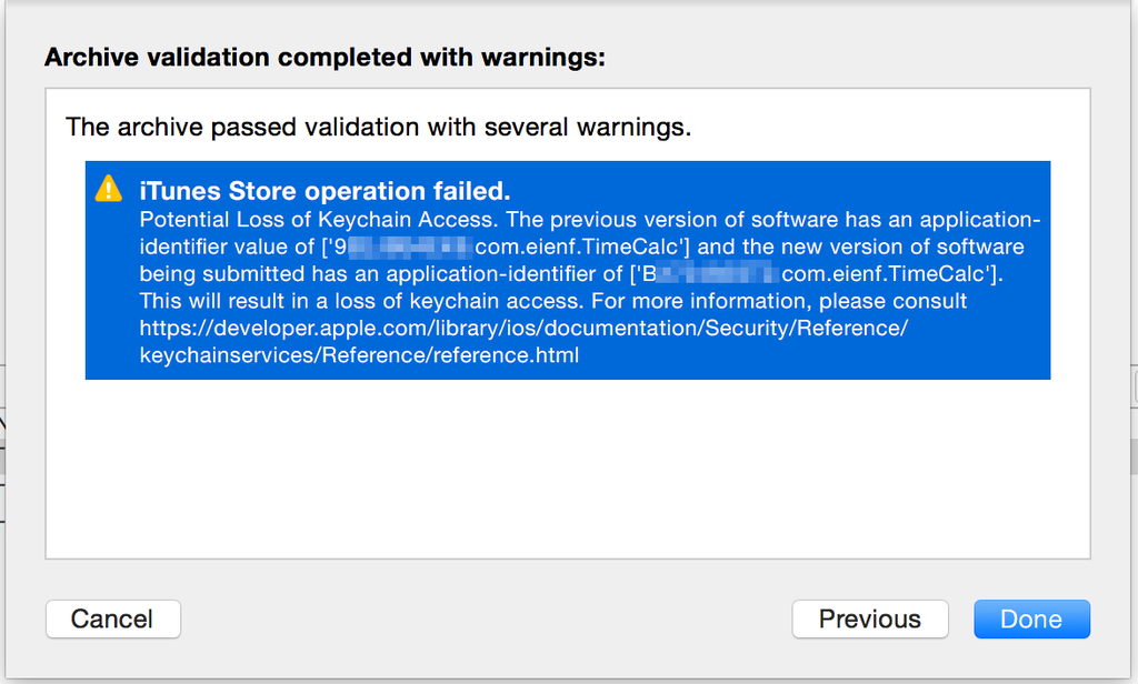 "iTunes Store operation failed. Potential Loss of Keycahin Access." : 永遠日誌