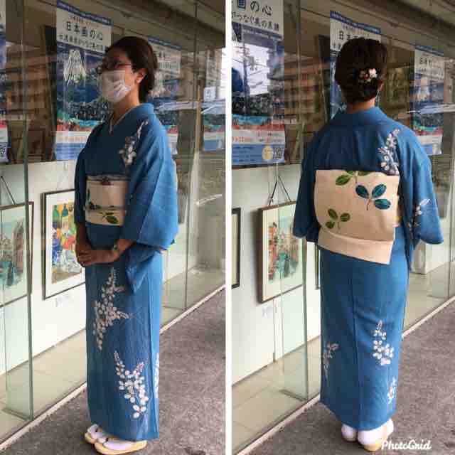 浅葱色の駒絽で日本画鑑賞へ : 還暦着物好き日記 浅葱色の駒絽で日本画鑑賞へ : 還暦着物好き日記