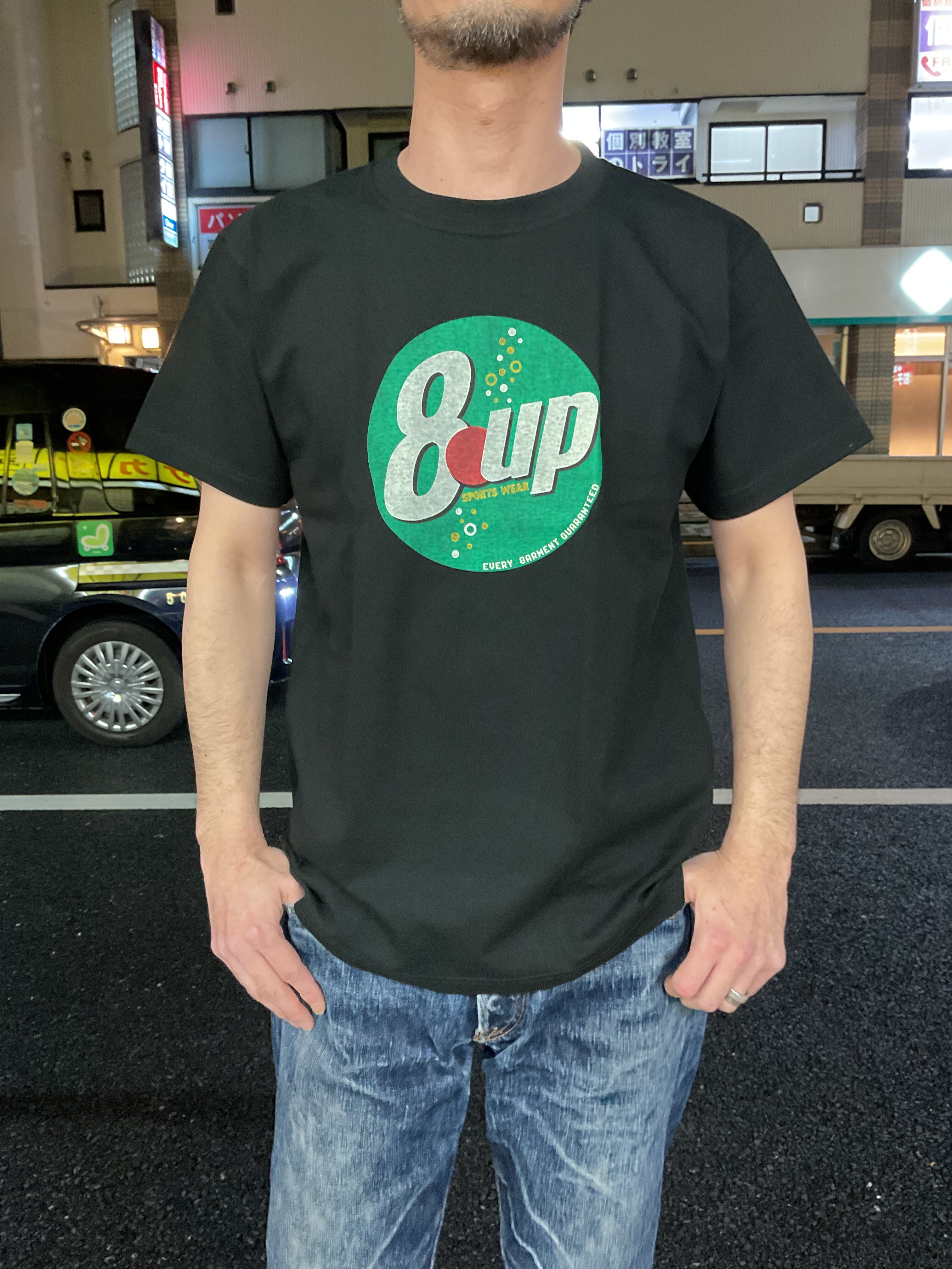 エイトジー！！半袖プリントTシャツ "8UP” : Gパン屋サカイ