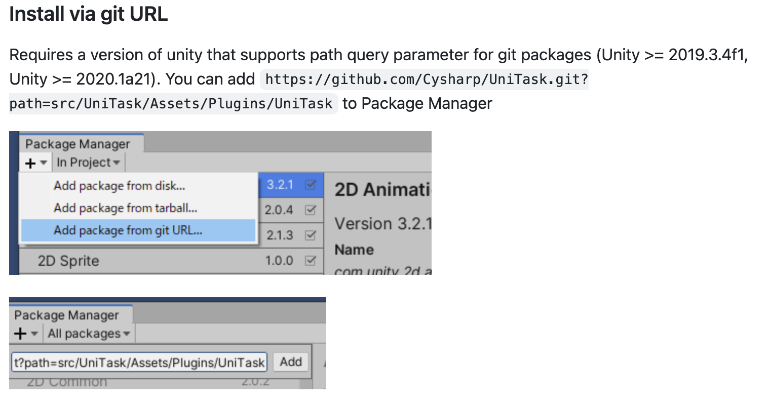 【Unity】UniTaskをインストールする : アプリ開発エリの備忘録