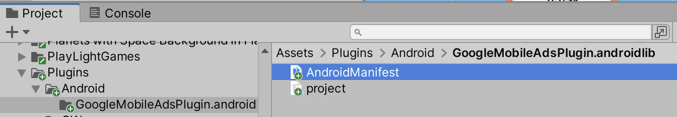 【Unityエラー】AndroidManifest.xml is missing try reimporting the plugin : アプリ開発エリの備忘録