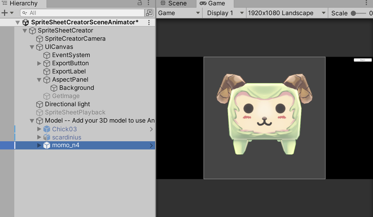 【Unity】Sprite sheet creatorで3Dのモデルを2DSpriteに変更する : アプリ開発エリの備忘録