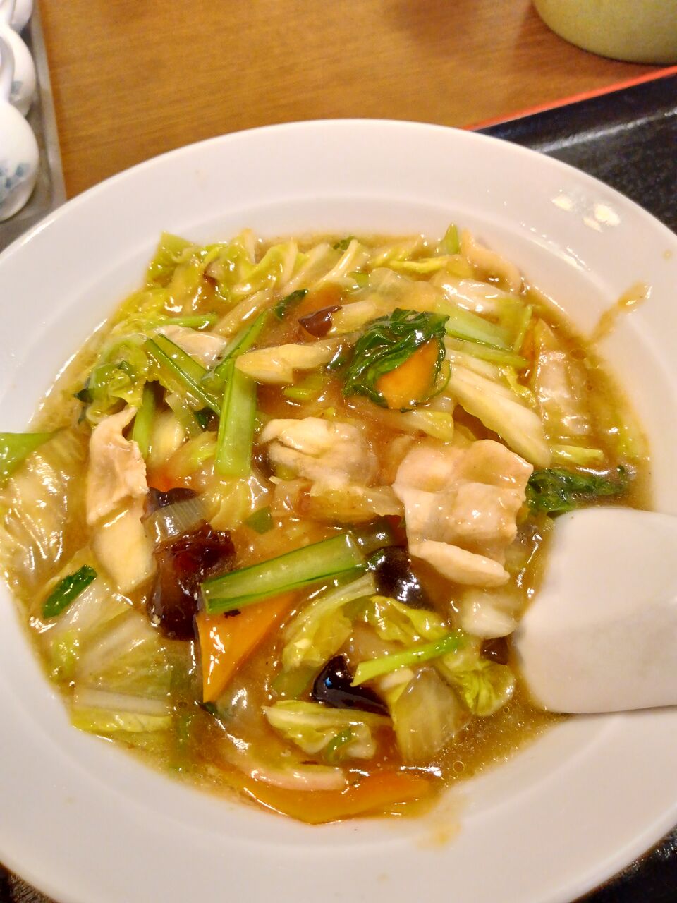 龍福園 立川 五目ラーメン＋半チャーハン 850円 2024.6.9 : 米と麺