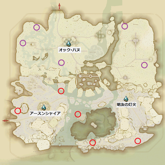 FF14 黄金エリア Bモブ出現位置マップ : Eorzean