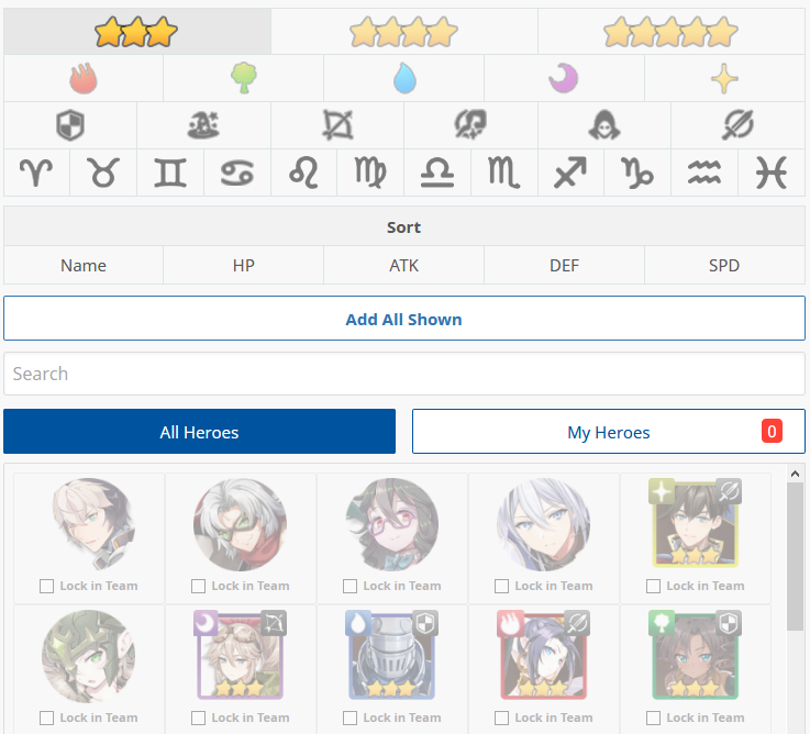 epic7memo : 迷宮用のPT作成について