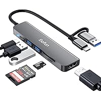 【23:45まで、840円】Sofun 6-in-1 USBハブ TZW-4USBがクーポン特価。USB3.0ポートあり。USB-Cポートは給電専用 | 激安速報 特価品伝道者