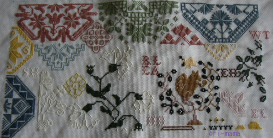 eri-mamaのきまぐれ日記 : Mary Wigham's sampler SAL part2 完成！