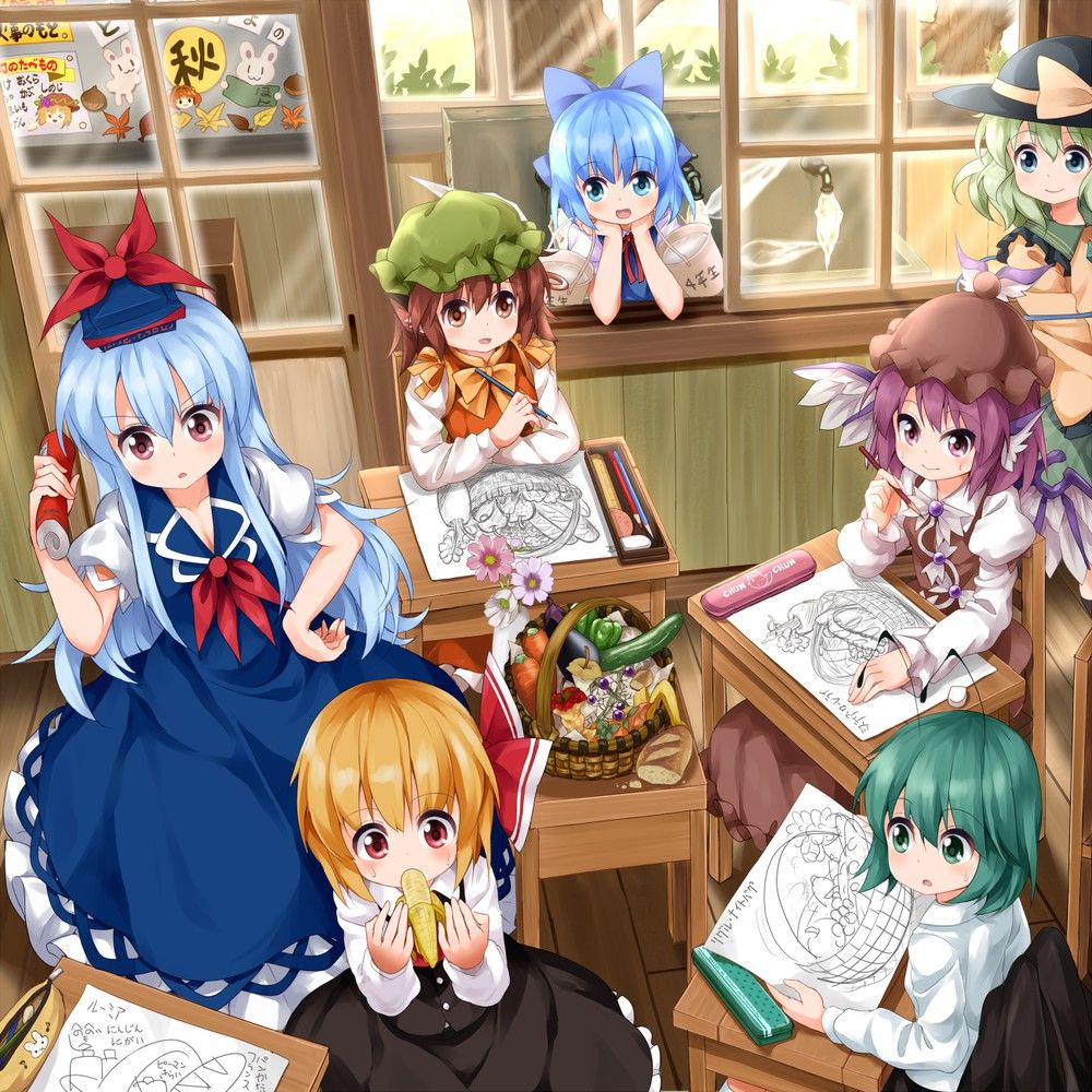 東方画像まとめブログ2 : 東方キャラが教室にいる画像 50枚