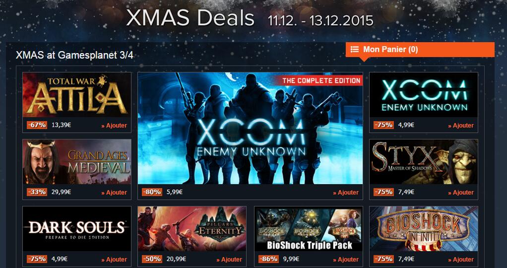 PC Gamer リスト更新中 : GamesplanetのXMAS Deals3週目