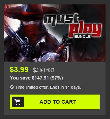 PC Gamer リスト更新中 : Bundle Starsで$3.99のMust Play Bundle