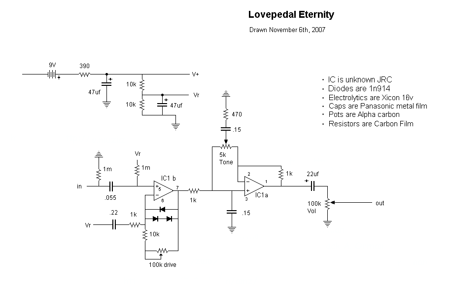 Lovepedal Eternity Clone 作成 : エフェクターMOD日誌など Lovepedal Eternity Clone 作成 : エフェクターMOD日誌など