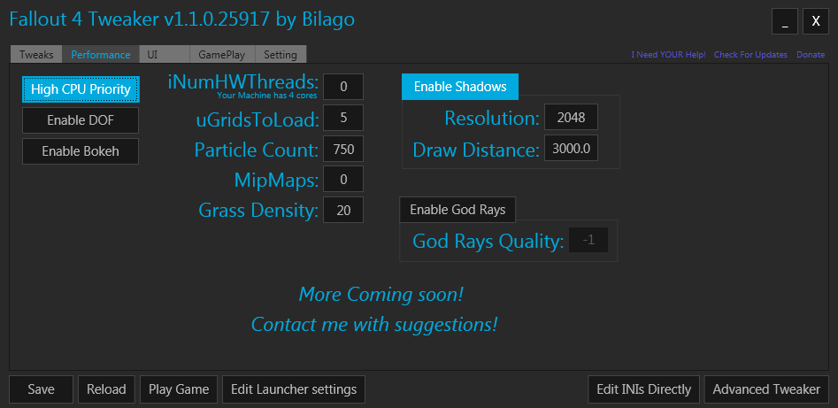 Fallout 4 Configuration Tool : Fallout 4 MOD紹介ギャラリー フォールアウト4 (FO4)