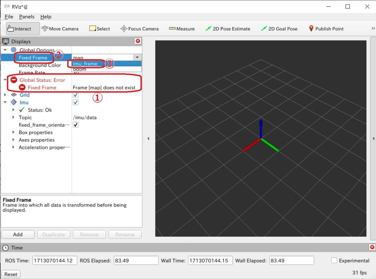 20240330．IMUでオドメトリを作成し配信する : ラジコンをラズパイでROS制御